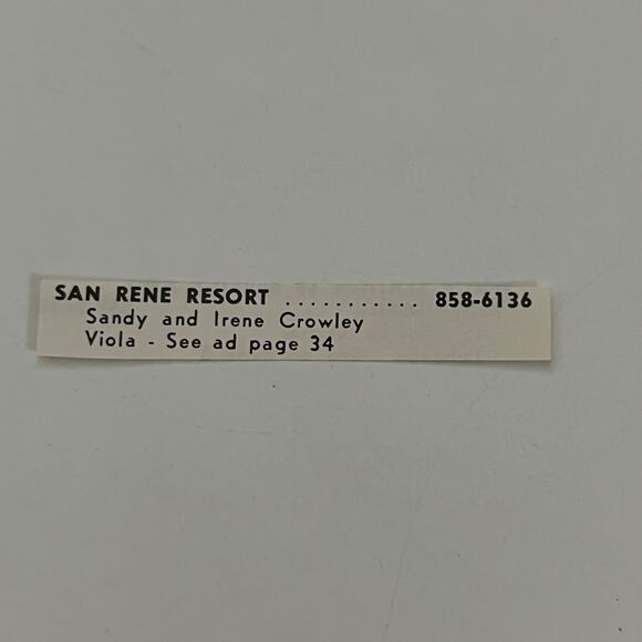 None and/or Unknown | Other | San Rene Resort Sandy Irene Crowley Mo ...